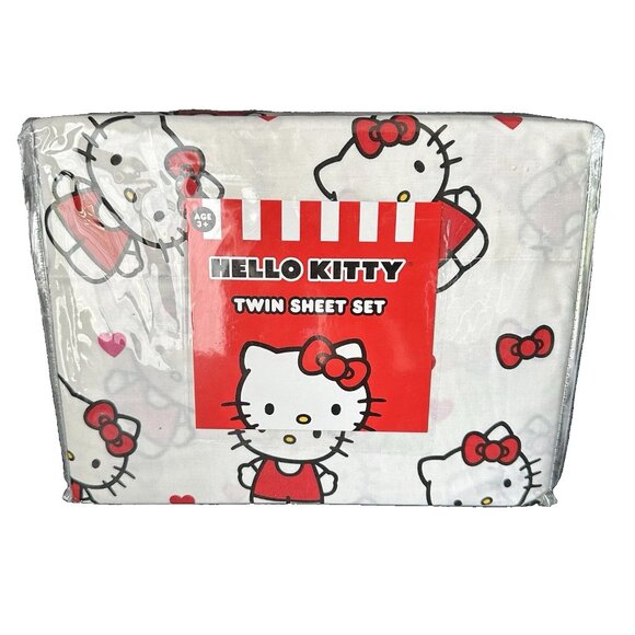 Sanrio | Bedding | New Hello Kitty By Sanrio Red Bows Hearts Kids Twin ...